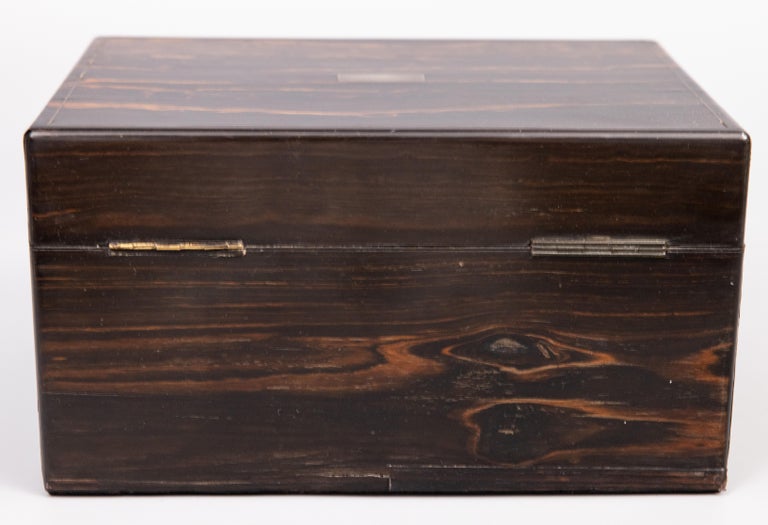 Antique English Coromandel Fitted Traveling Vanity Dressing Box, circa ...