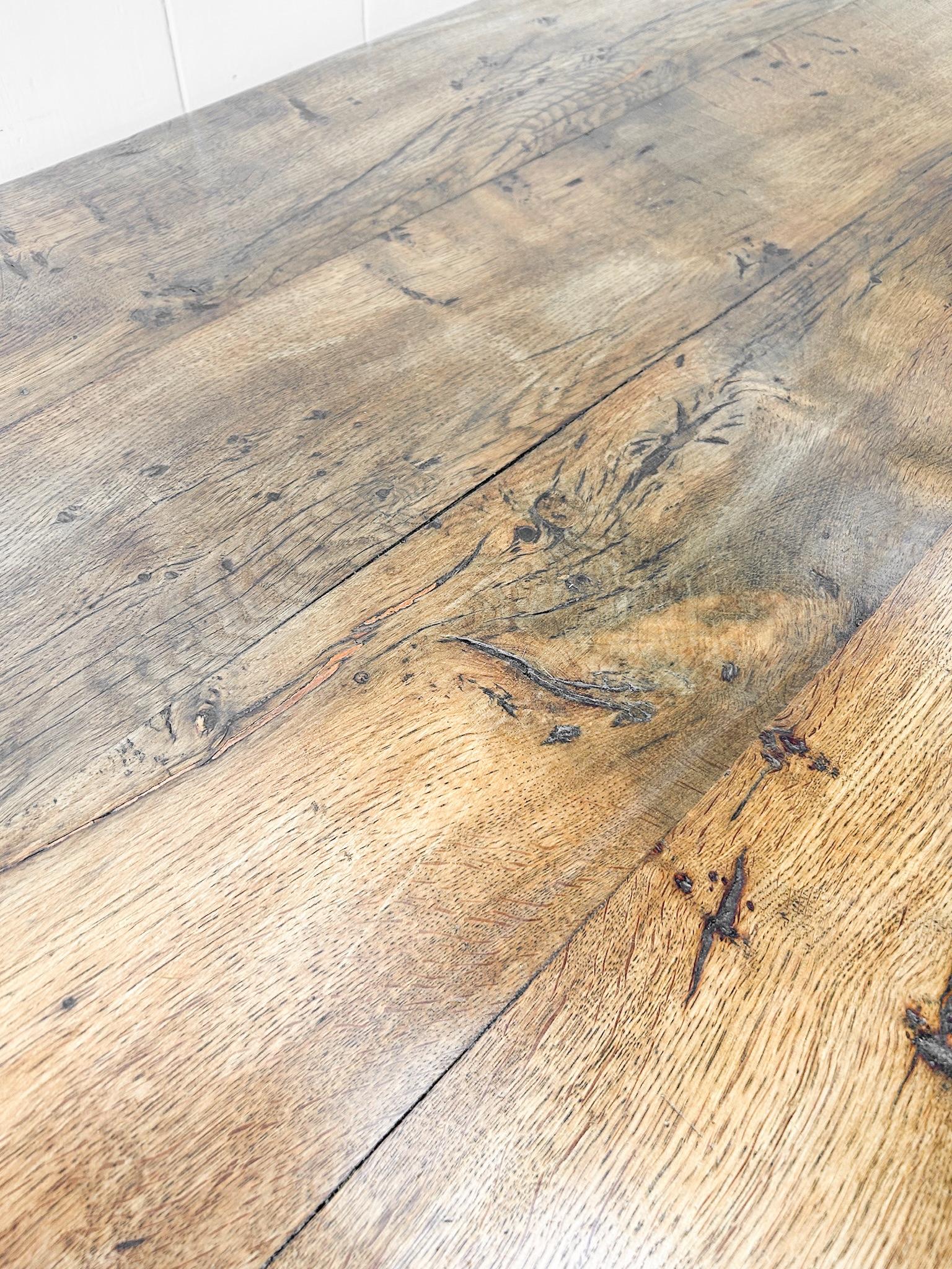 Antique English Country 6ft Refectory Style Oak Table For Sale at 1stDibs