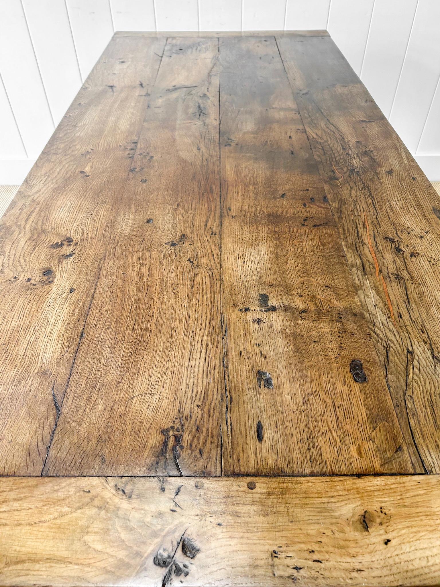 Antique English Country 6ft Refectory Style Oak Table For Sale at 1stDibs