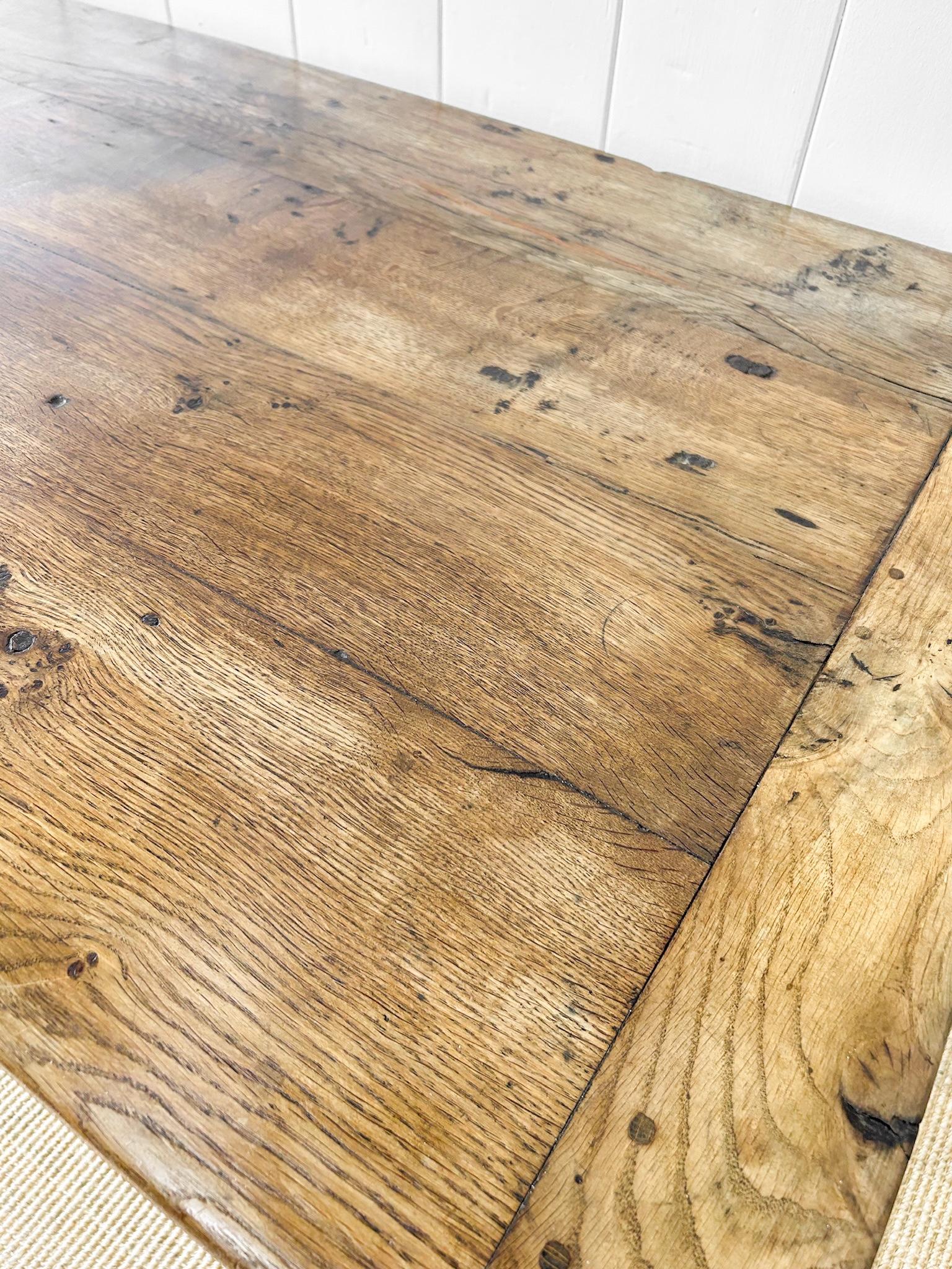 Antique English Country 6ft Refectory Style Oak Table For Sale at 1stDibs