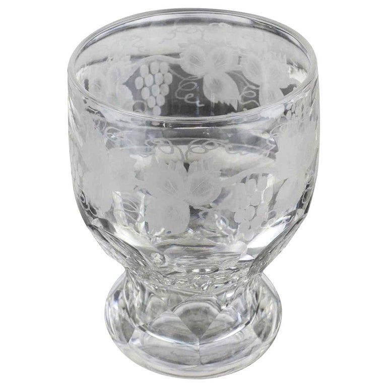 Antique English Cut and Engraved Rummer For Sale at 1stDibs