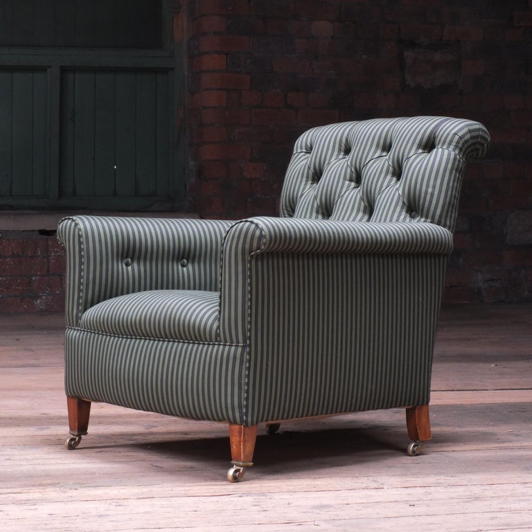 Antique English Deep Seated country House Armchair at 1stDibs