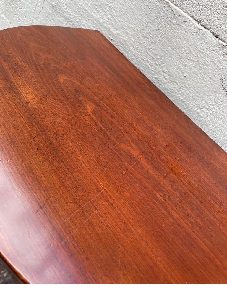 Antique English Demi Lune Cabinet / Dry Bar For Sale at 1stDibs