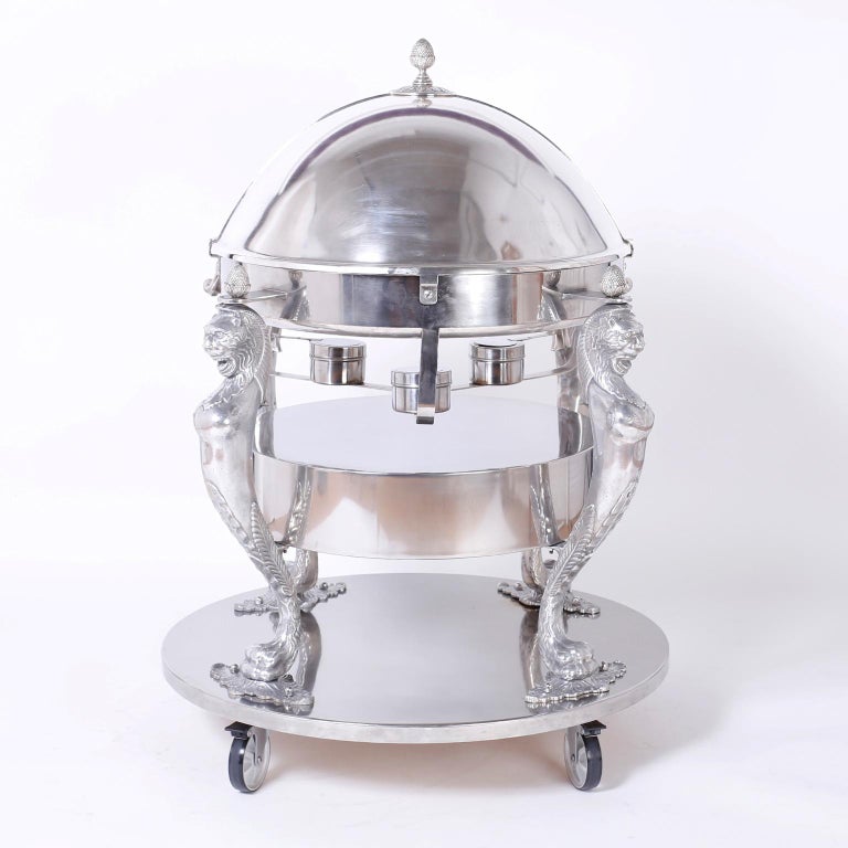 Antique English Domed Serving Cart at 1stDibs