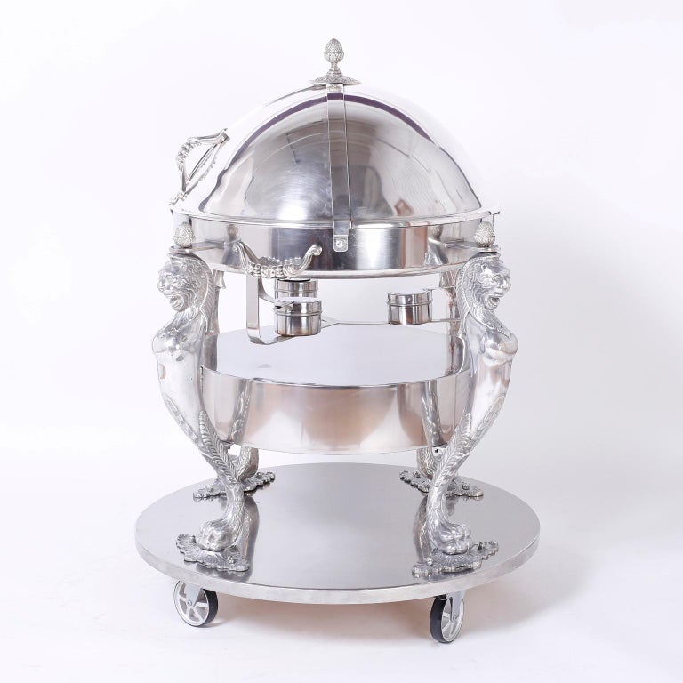 Antique English Domed Serving Cart at 1stDibs