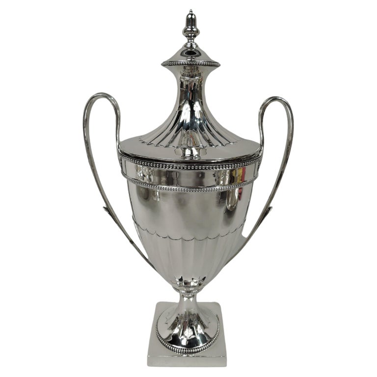 Antique English Edwardian Classical Sterling Silver Covered Urn For ...