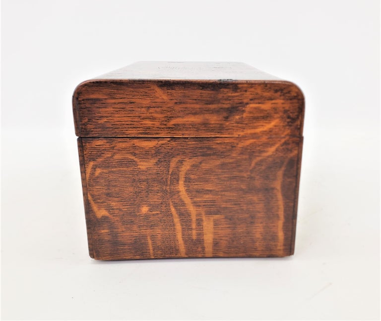 Antique English Edwardian Fumed Oak Convertible Triple Tea Caddy For ...