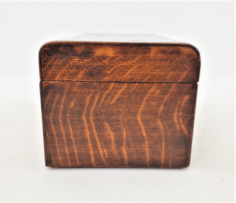 Antique English Edwardian Fumed Oak Convertible Triple Tea Caddy For ...