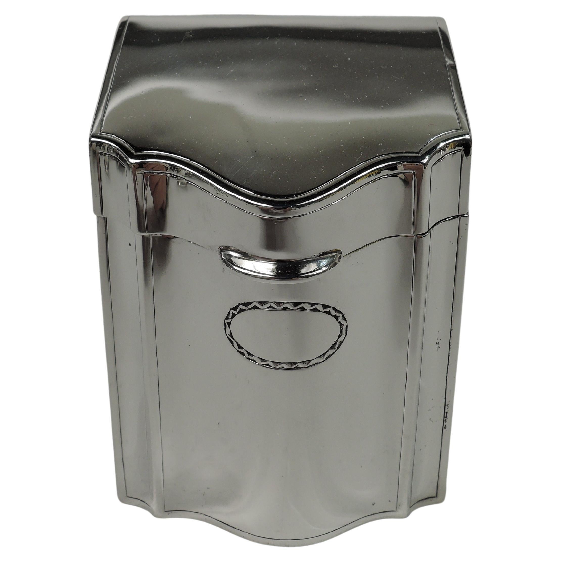 Antique English Edwardian Regency Sterling Silver Knife Box Tea Caddy ...