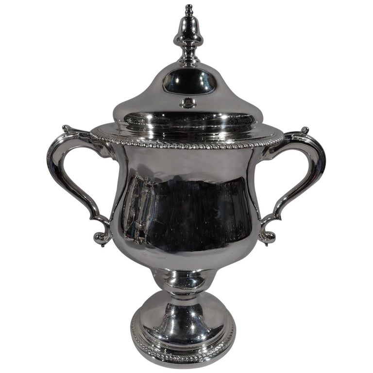 Antique English Edwardian Sterling Silver Covered Urn Trophy Cup For ...