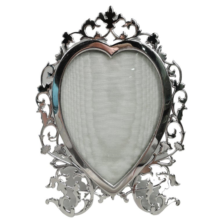 Antique English Edwardian Valentine’s Day Heart Picture Frame For Sale ...
