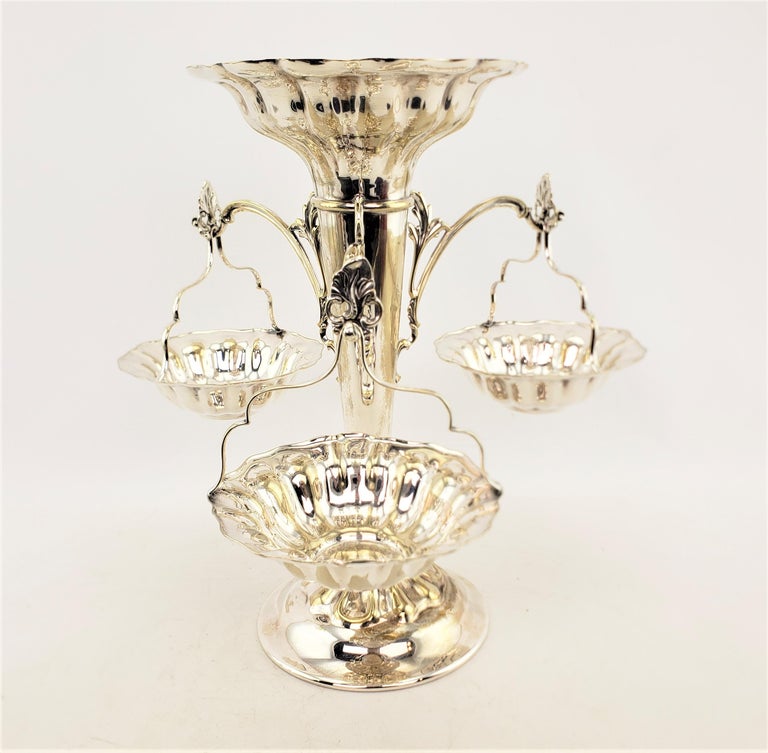 Antique English Elkington Silver Plated Epergne or Centerpiece with ...