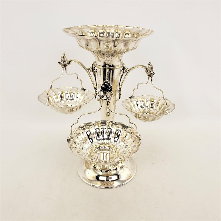 Antique English Elkington Silver Plated Epergne or Centrepiece with ...