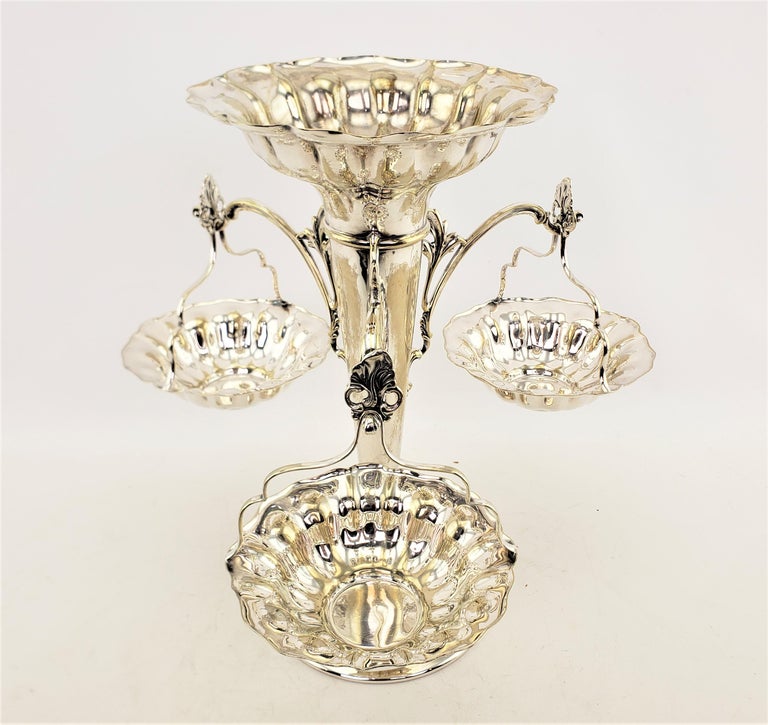 Antique English Elkington Silver Plated Epergne or Centerpiece with ...
