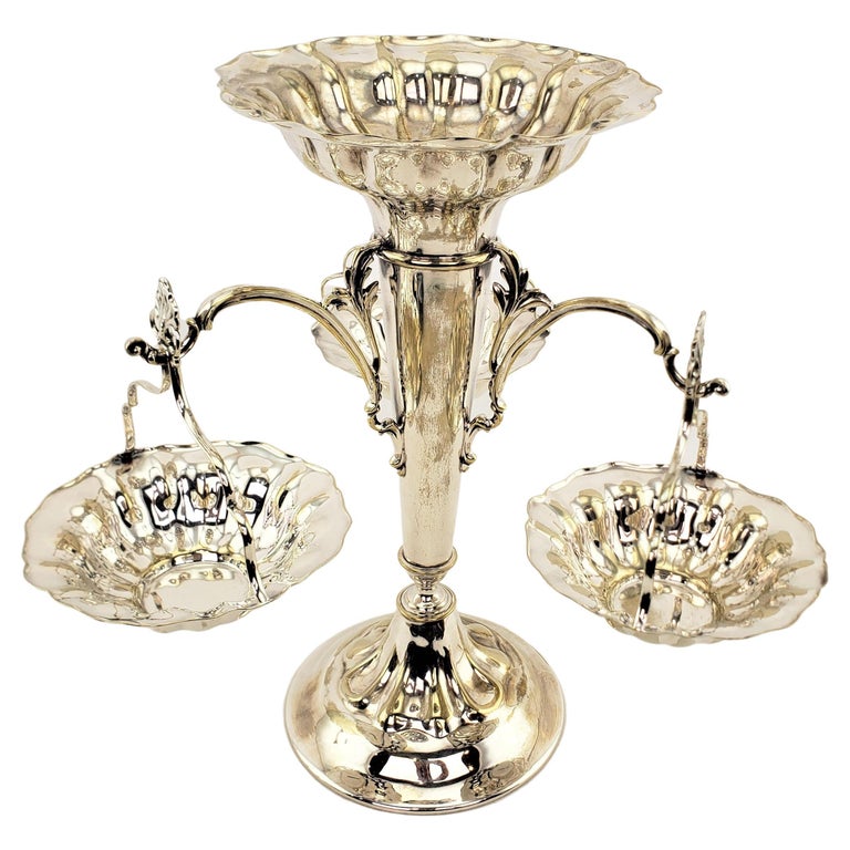 Antique English Elkington Silver Plated Epergne or Centerpiece with ...