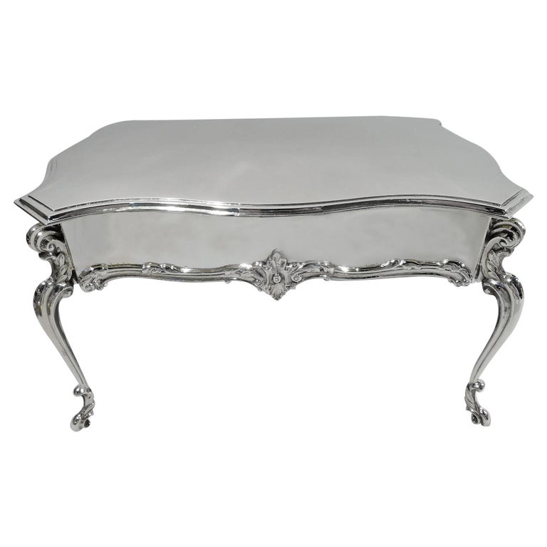 Antique English Figural Rococo Table Jewelry Box by Comyns For Sale at ...