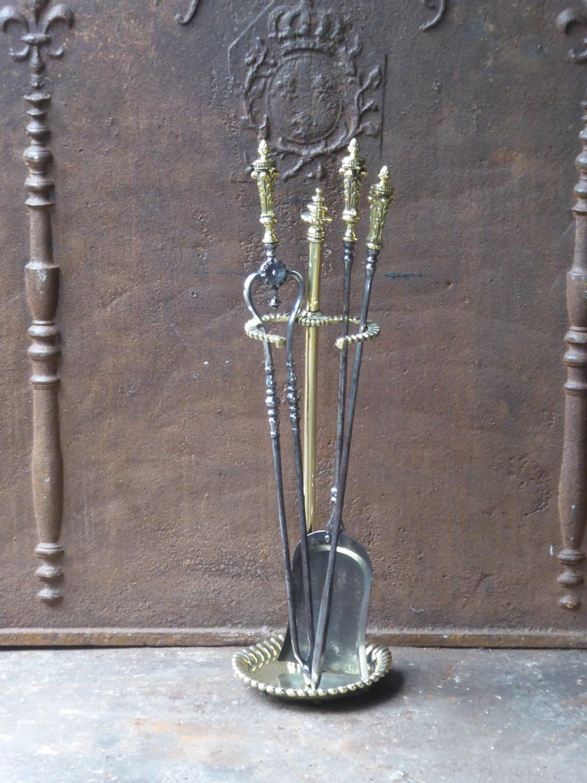 Antique English Fireplace Tools, Victorian Companion Set, 19th Century ...