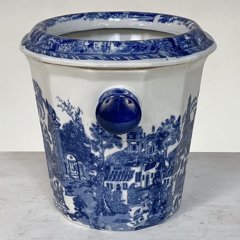 Antique English Flow Blue Ironstone Fruit Chiller by Victoria Ware For ...