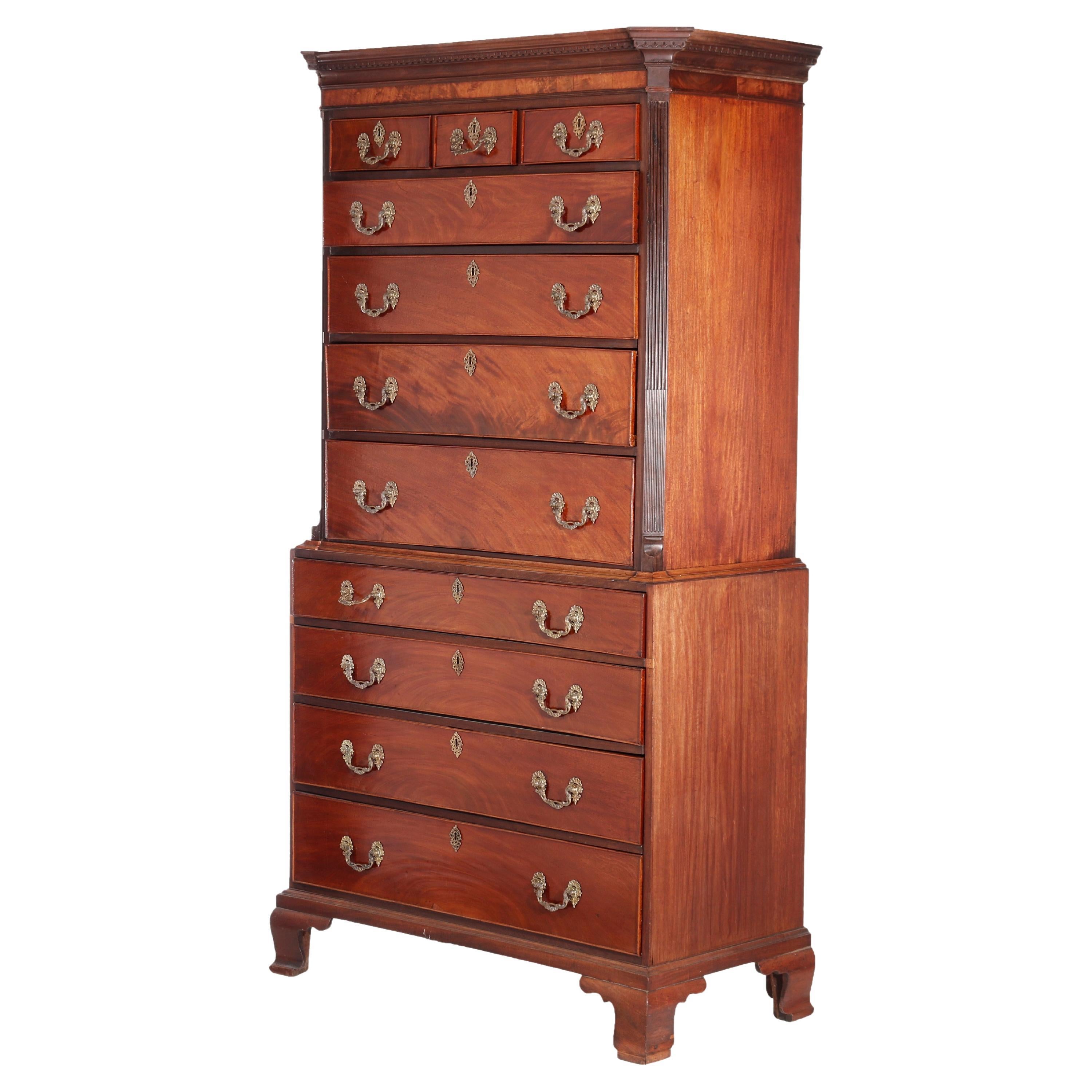 Antique English George III Oak Tall Case Clock Sam Ashton, Bredbury ...