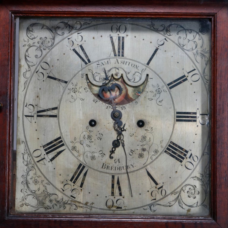 Antique English George III Oak Tall Case Clock Sam Ashton, Bredbury ...