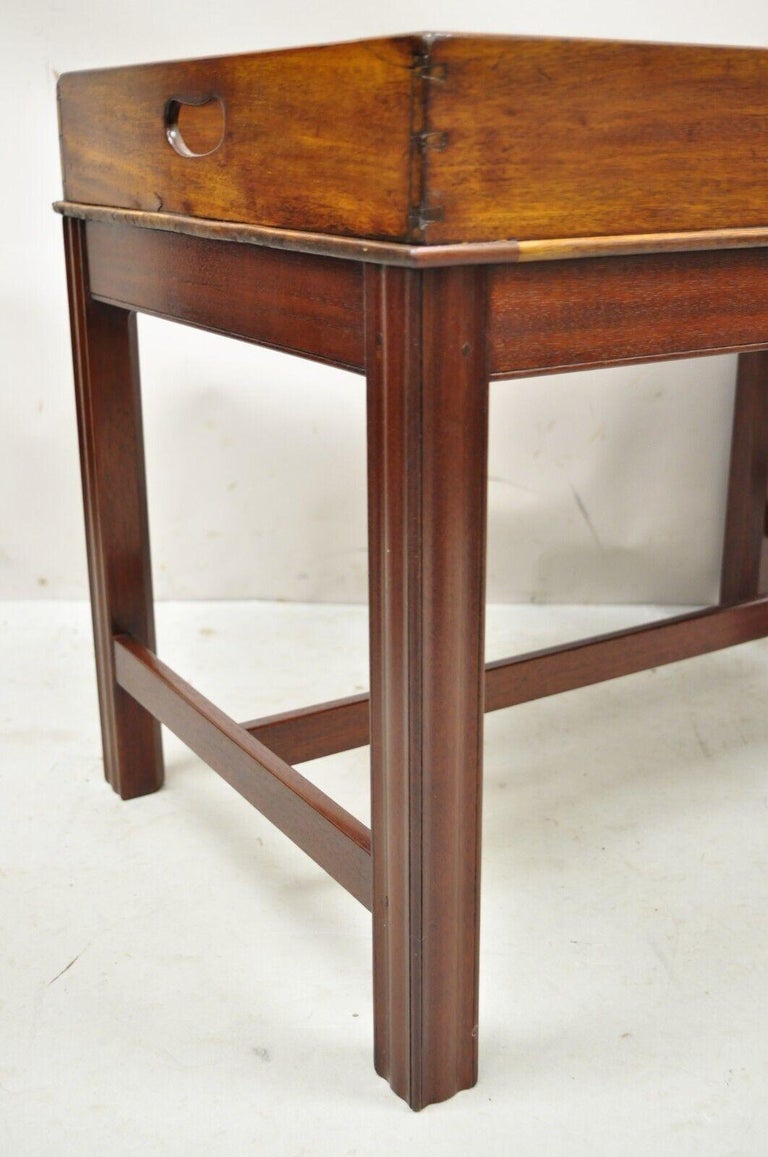 Antique English Georgian Mahogany Butler's Style Coffee Table with ...