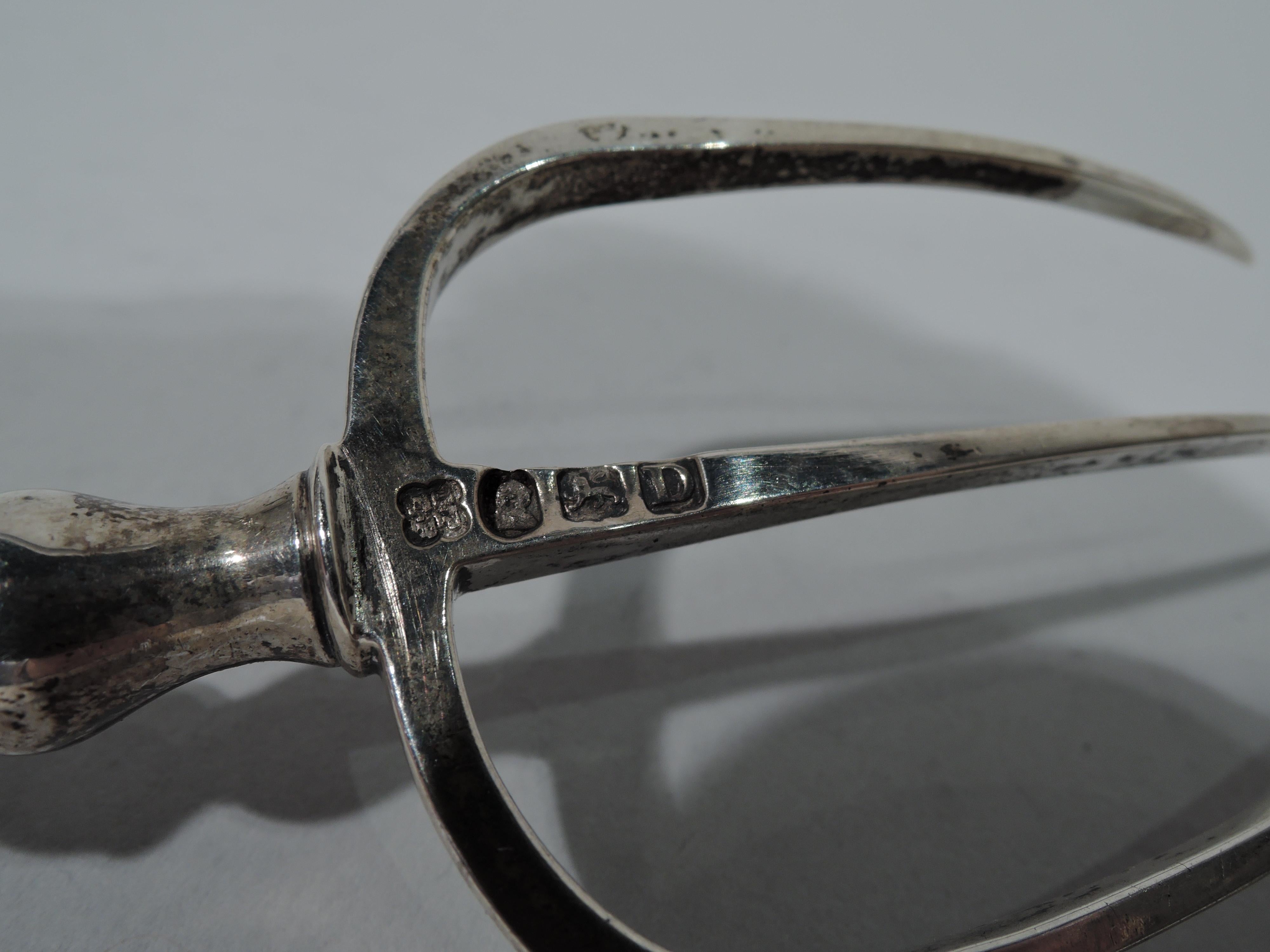 Antique English Georgian Sterling Silver and Horn Toasting Fork For ...