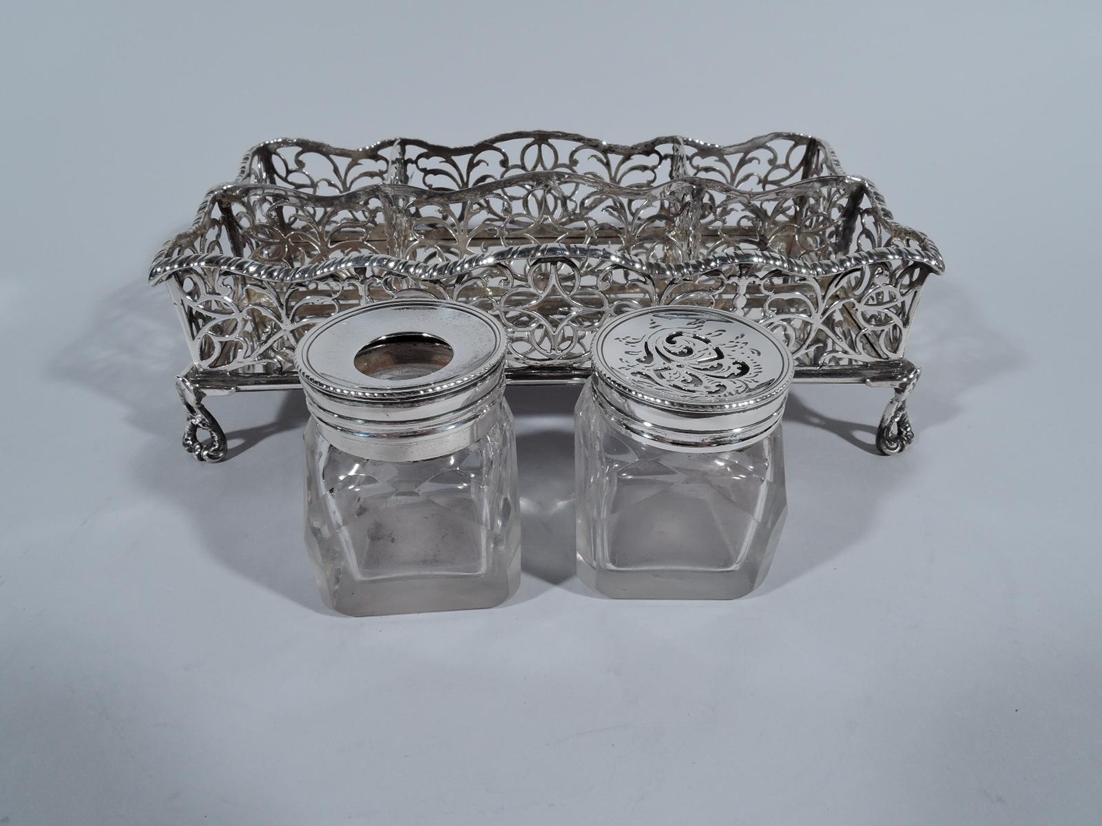 Antique English Georgian Sterling Silver Inkstand by William Plummer ...