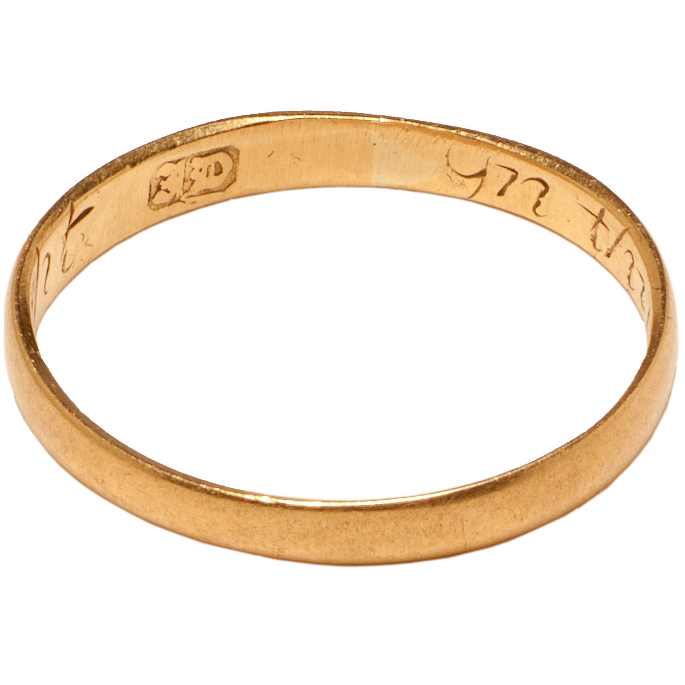Antique English Gold Band 'Posey' Ring For Sale at 1stDibs | antique ...