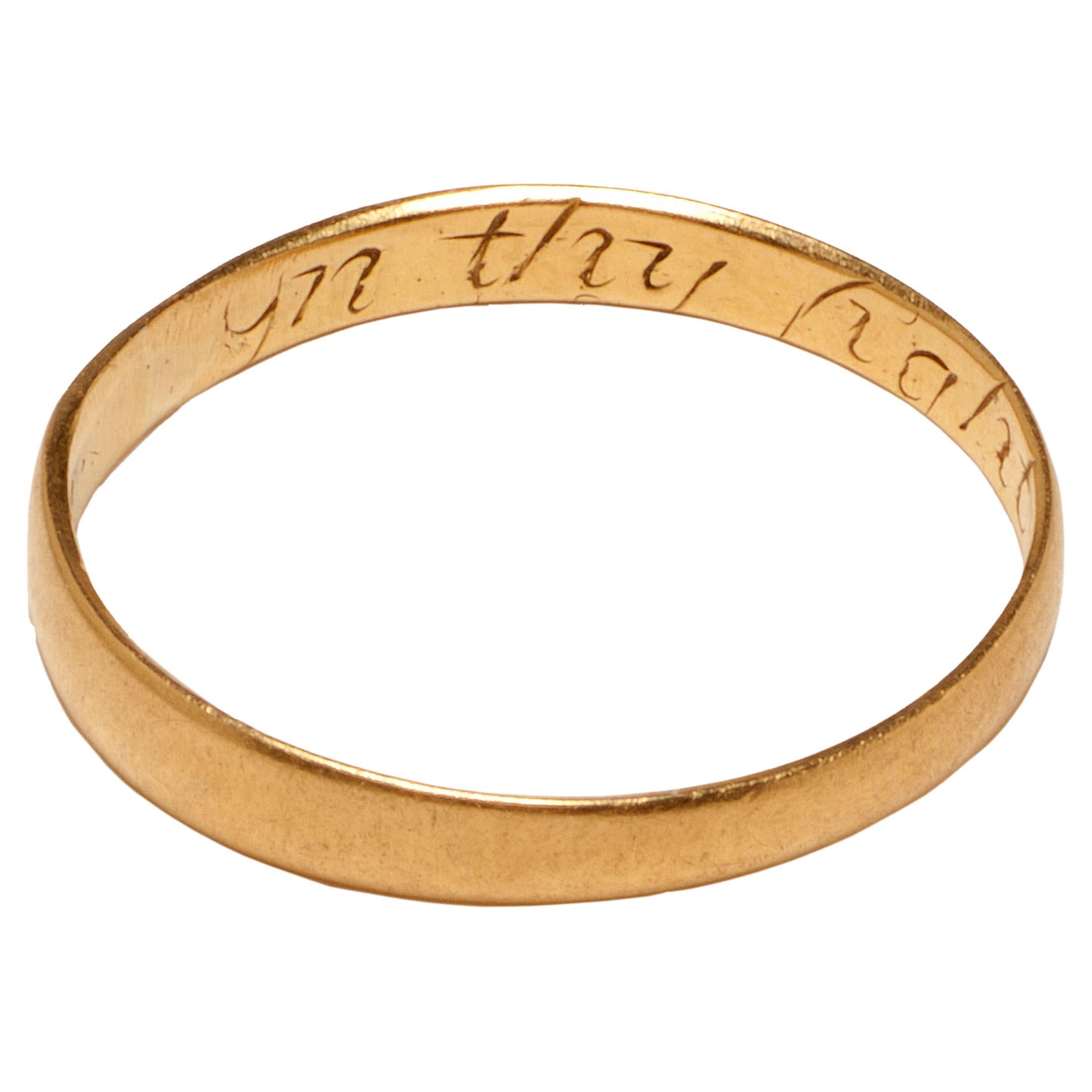 Antique English Gold Band 'Posey' Ring For Sale at 1stDibs | ring size ...