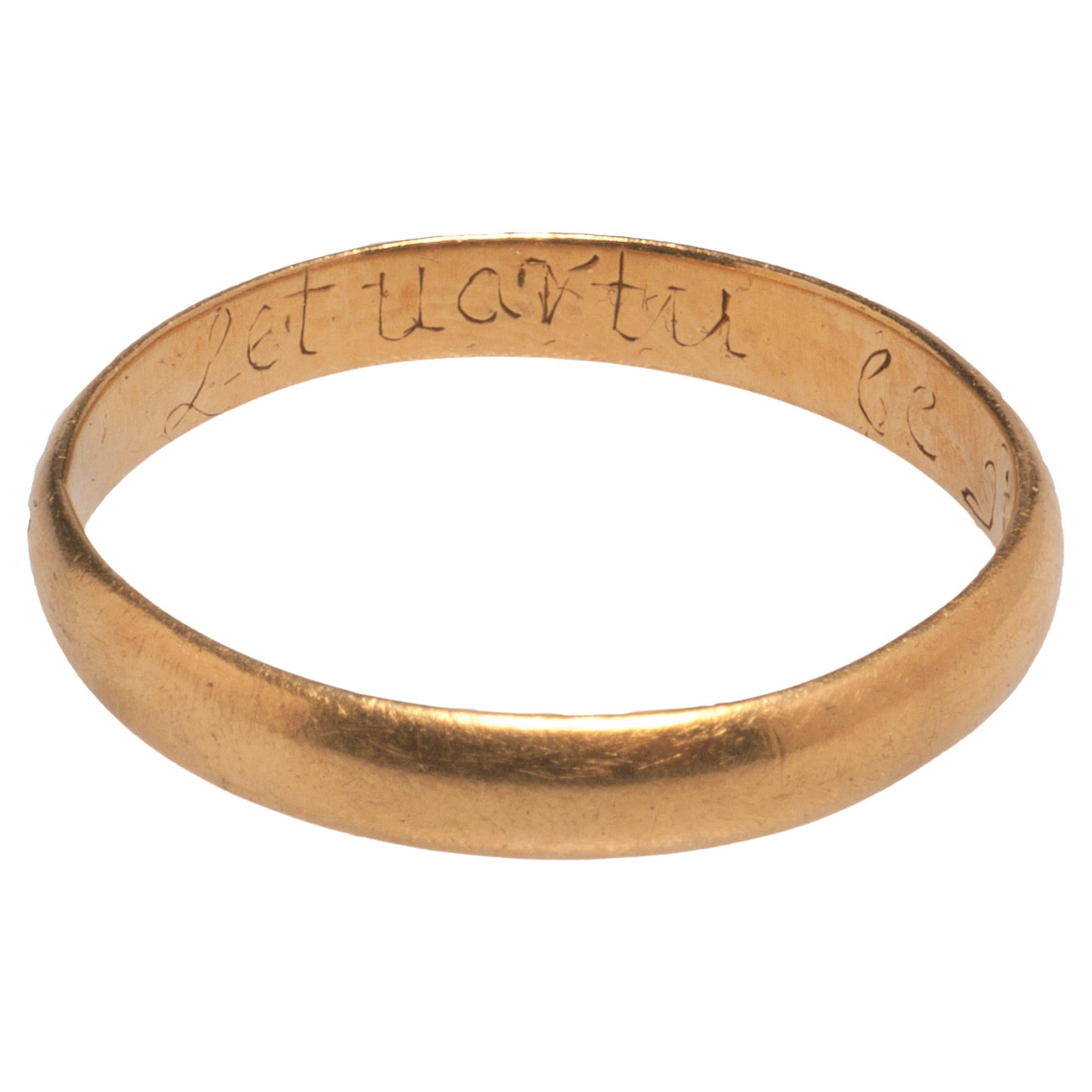 Antique English Gold Band 'Posey' Ring For Sale at 1stDibs