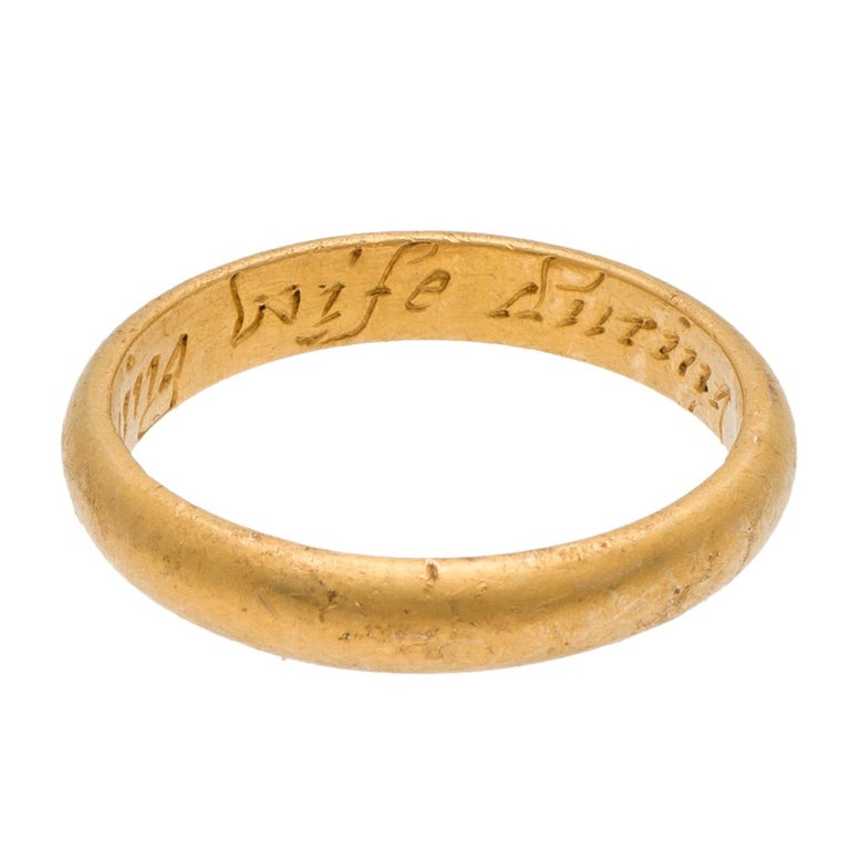 Antique English Gold Band Posy Ring For Sale at 1stDibs | 18th century ...