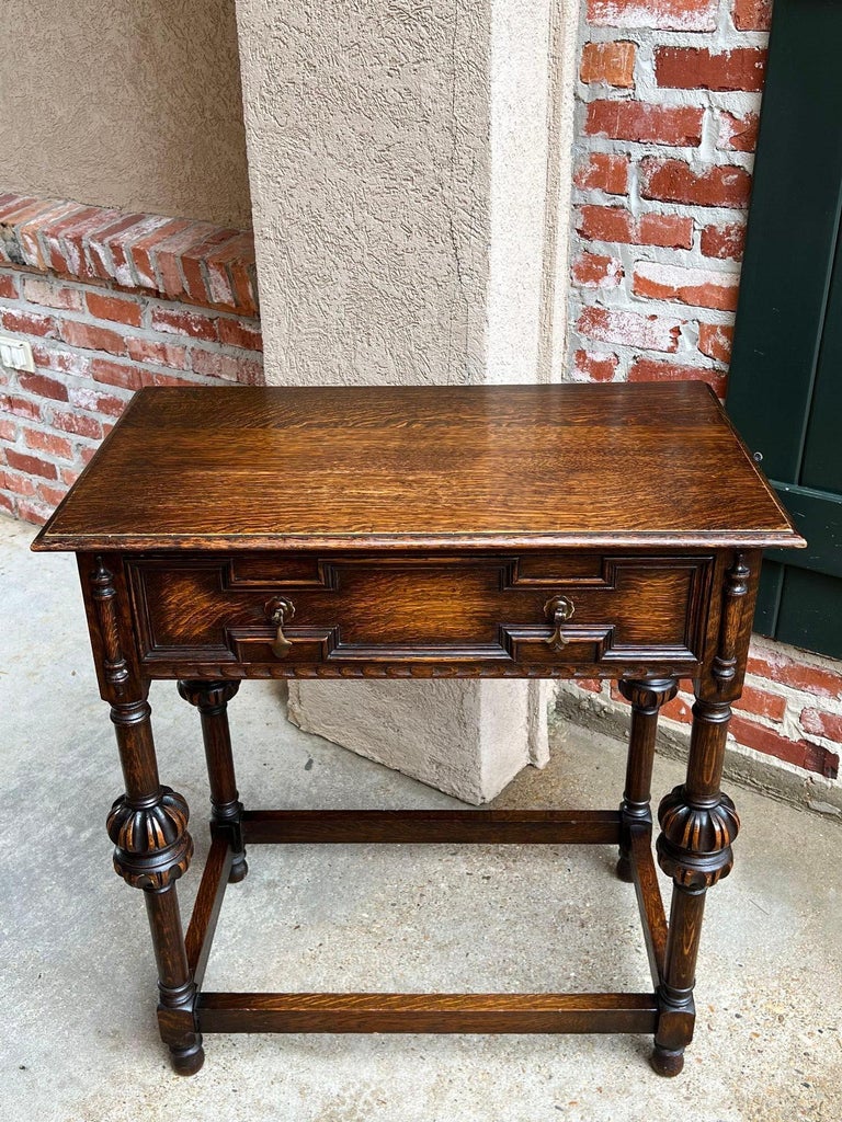 Antique English Hall Sofa Table Jacobean Carved Oak C1920 For Sale at ...