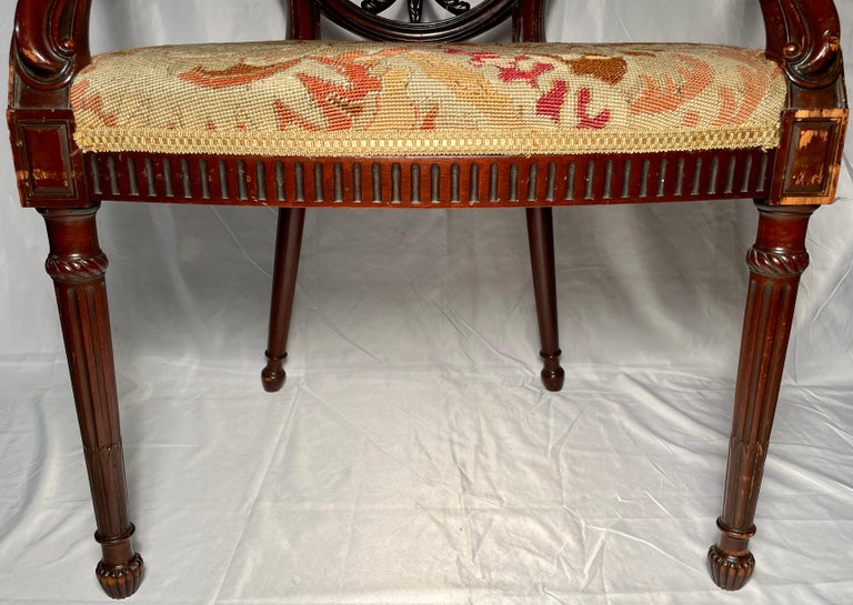 Antique English Hepplewhite Round Back Arm Chair, Circa 1880 For Sale ...
