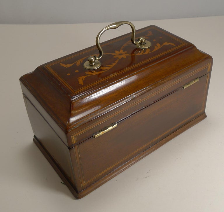 Antique English Inlaid Mahogany Tea Caddy, circa 1790 For Sale at ...