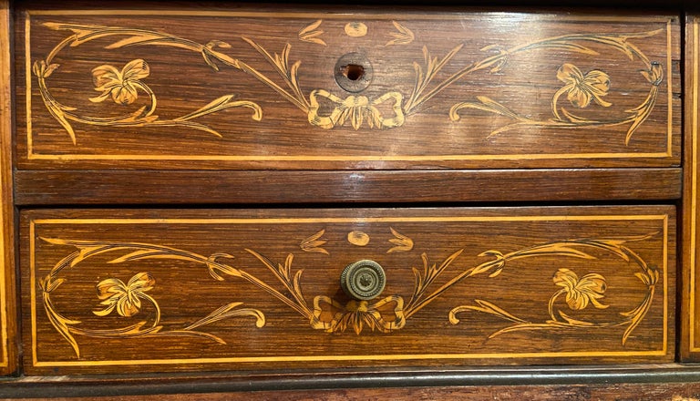 Antique English Inlaid Rosewood Writing Desk, Circa 1890 For Sale at ...