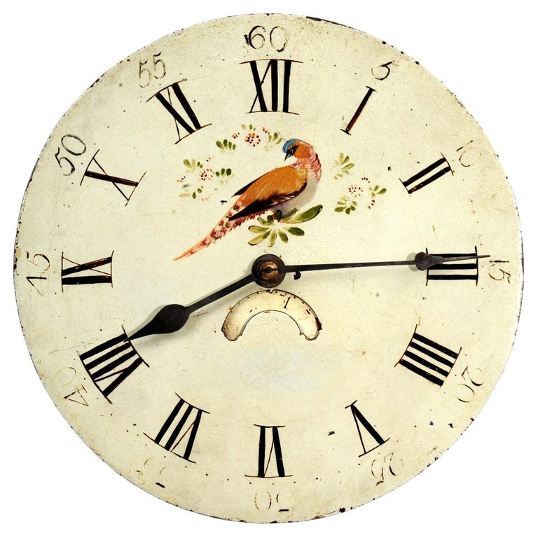 Oval Wall Clock With Bird