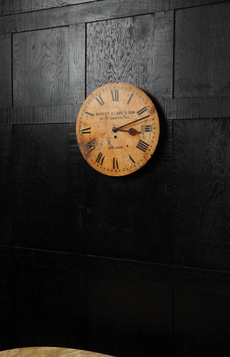 Antique English Iron Large Clock Dial Face Industrial Fully Working For ...