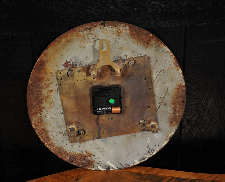 Antique English Iron Clock Dial Face Industrial Fully Working For Sale ...