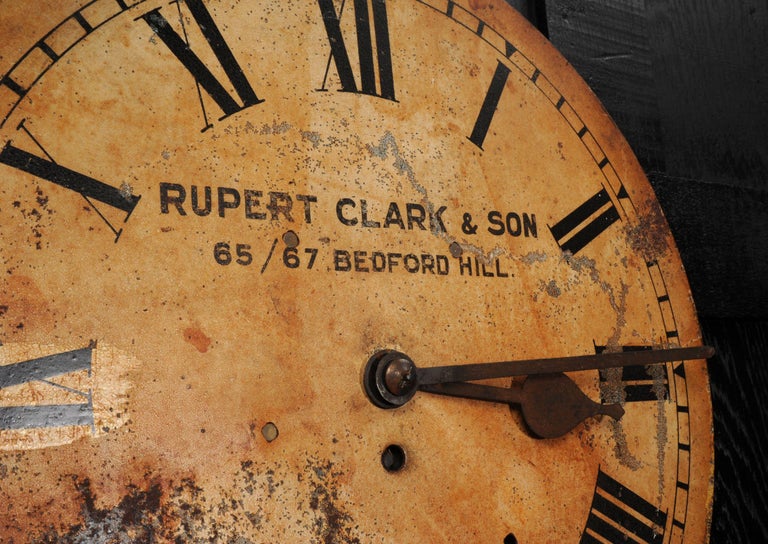 Antique English Iron Large Clock Dial Face Industrial Fully Working For ...