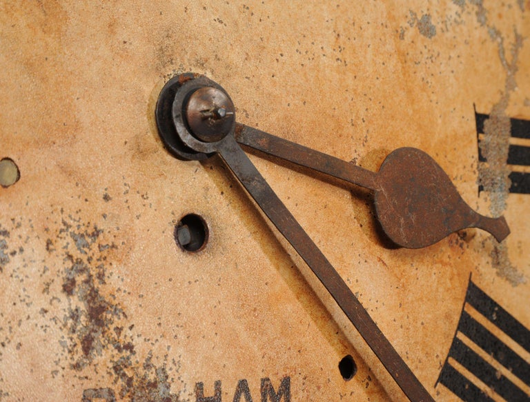 Antique English Iron Large Clock Dial Face Industrial Fully Working For ...