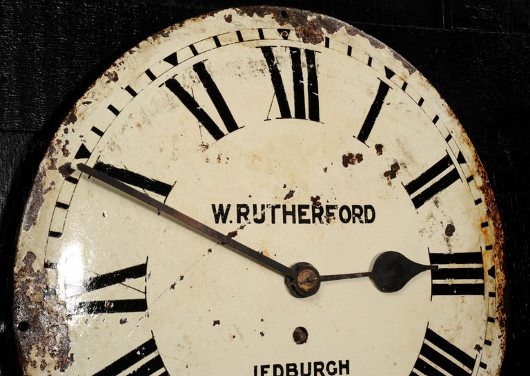 Antique English Iron Clock Dial Face Industrial Fully Working For Sale ...