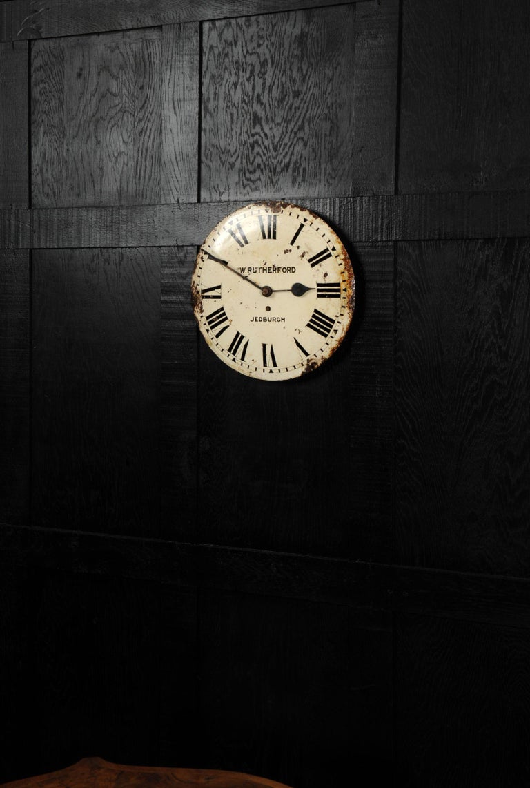 Antique English Iron Clock Dial Face Industrial Fully Working For Sale ...