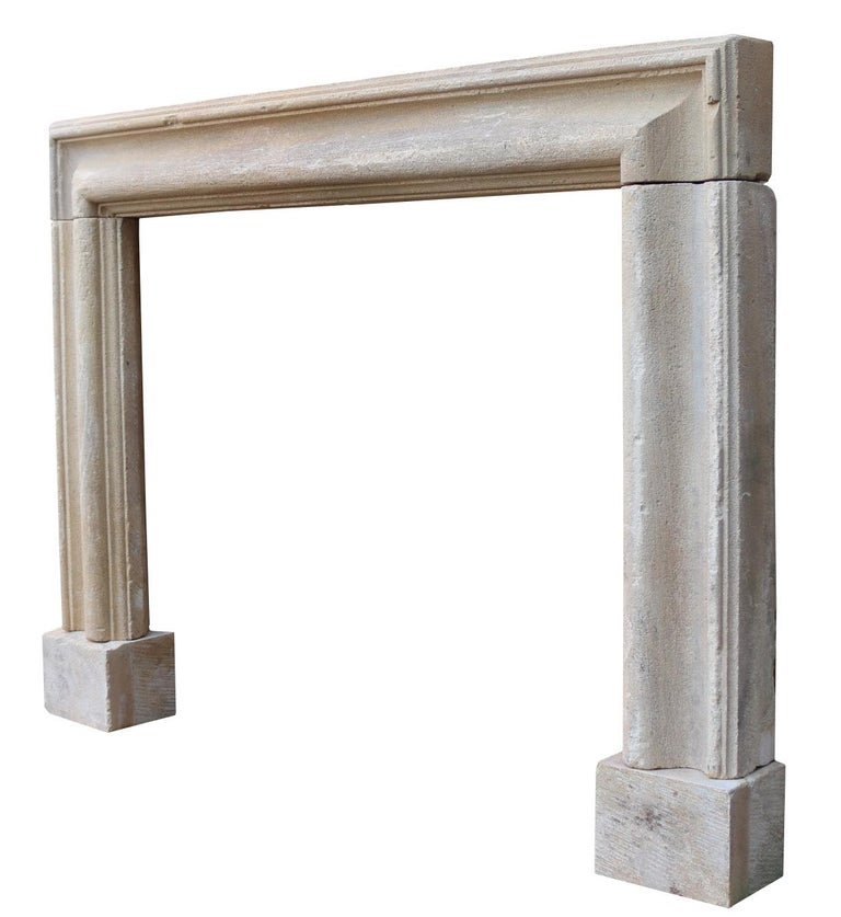 Antique English Limestone Bolection Fire Surround at 1stDibs
