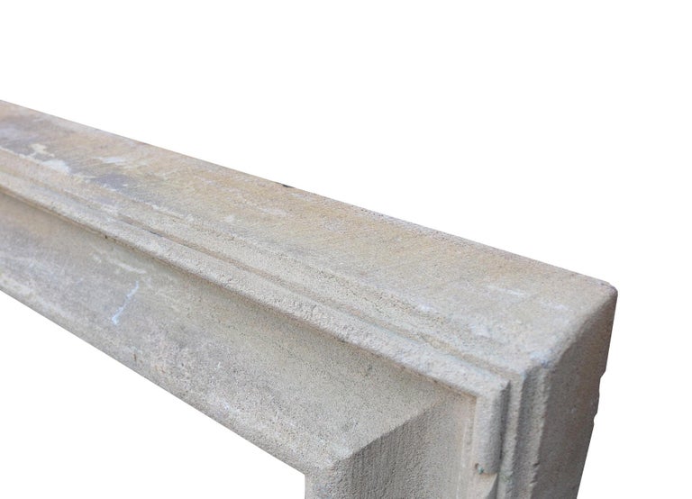 Antique English Limestone Bolection Fire Surround at 1stDibs