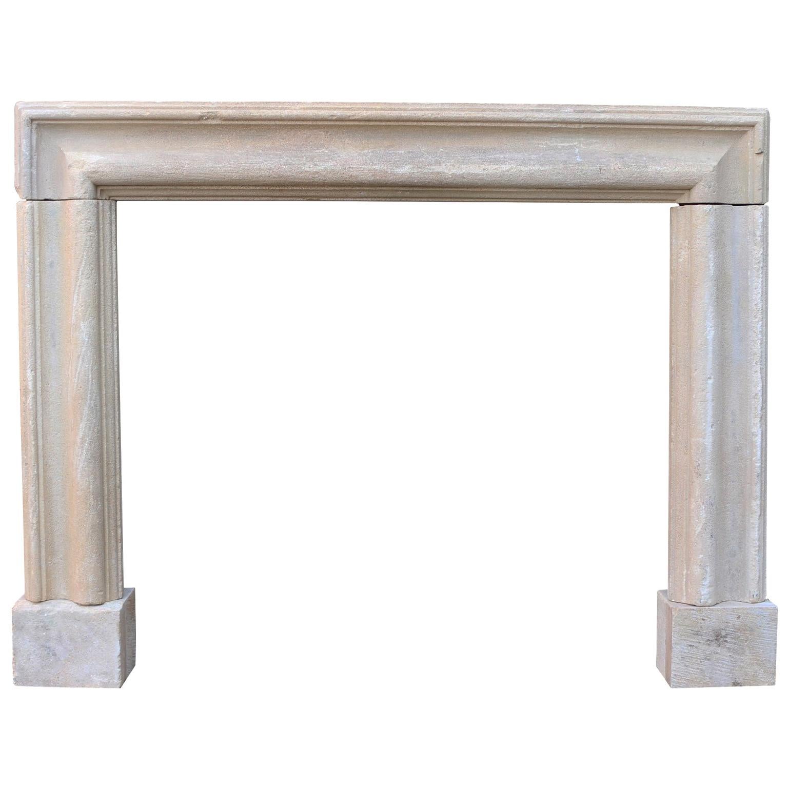 Antique English Limestone Bolection Fire Surround at 1stDibs