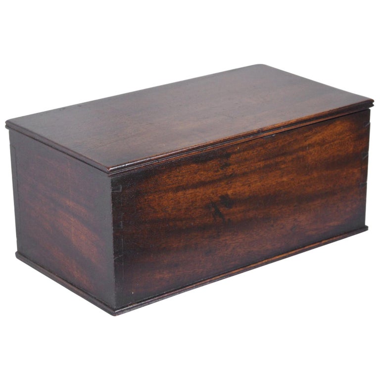 Antique English Mahogany Box at 1stDibs