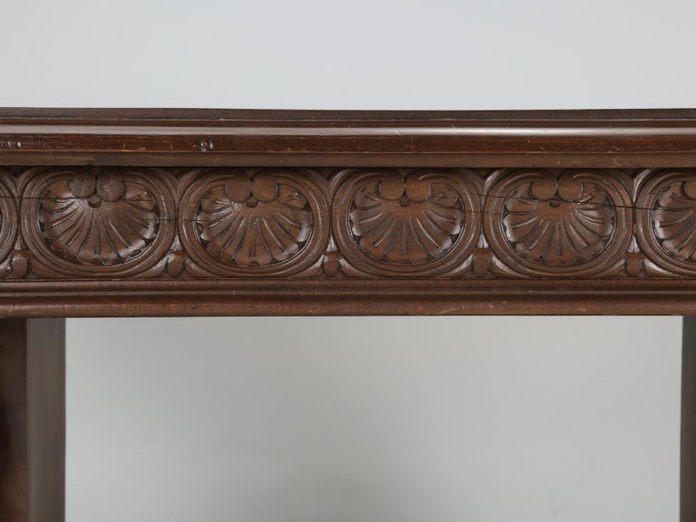 Antique English Mahogany Carved Library Table with Lopers for Expanding ...