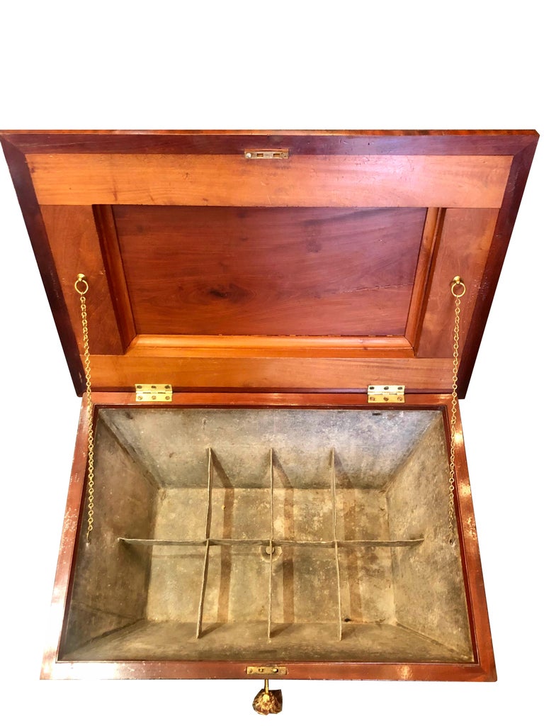Antique English Mahogany Cellarette with Zinc Liner, Circa 1870 For ...