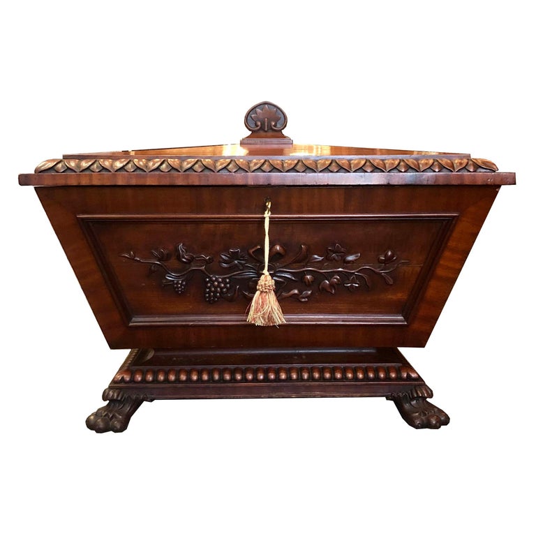 Antique English Mahogany Cellarette with Zinc Liner, Circa 1870 For ...