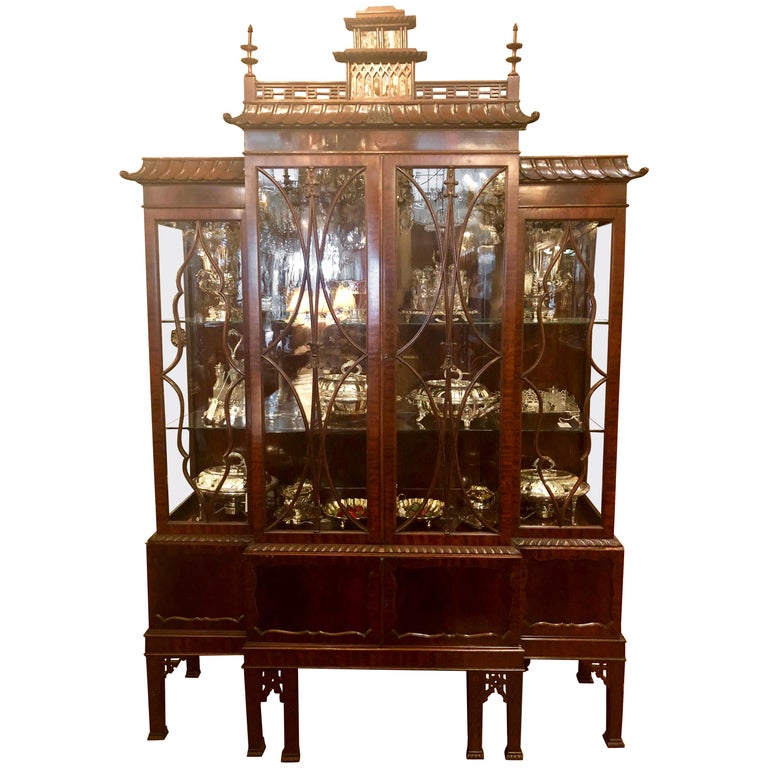 Chippendale Breakfront China Cabinet | Cabinets Matttroy